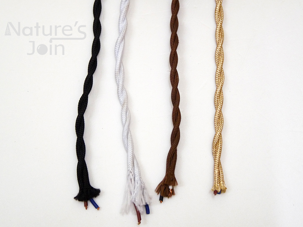 Nature's Join: Coloured Twisted Fabric Covered Electrical Cable Wire ...