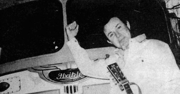 Let's Keep the 50's Spirit Alive!: Jim Reeves poses with his bus, Big Blue