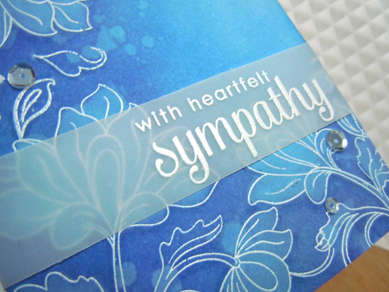 Handmade by Michelle: Blue sympathy card