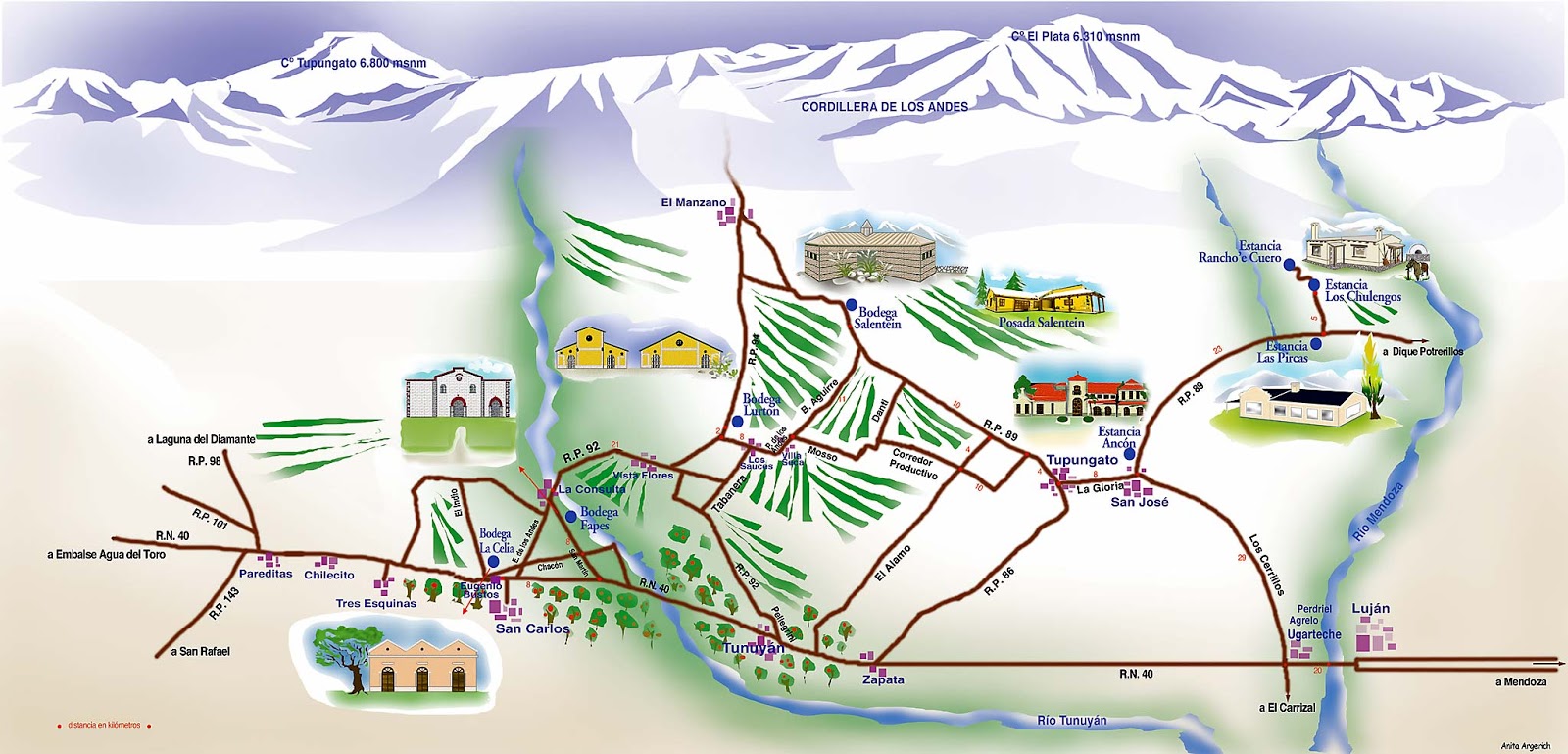 CONOZCAMOS LA ARGENTINA: VALLE DE UCO turismo aventura, religioso ...