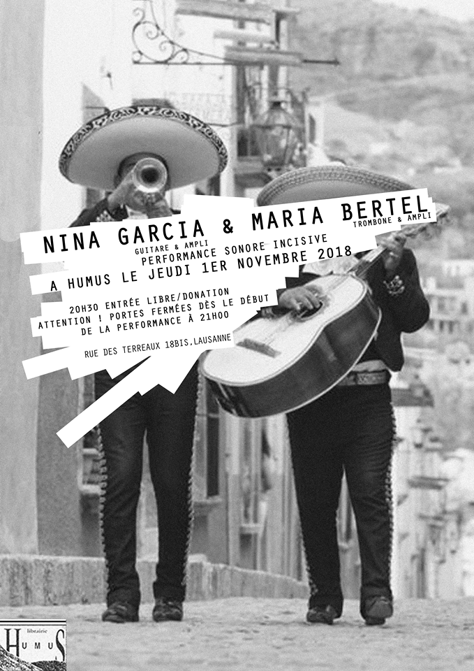Librairie HumuS: Nina Garcia & Maria Bertel duo : performance sonore