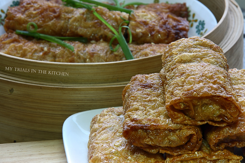 My Trials in the Kitchen: Beancurd Skin Roll (Fu Pei Guen)
