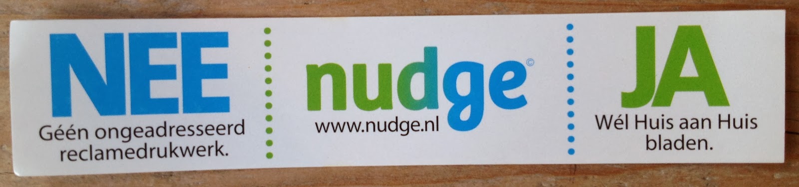 Binnenkant : Ja / nee sticker