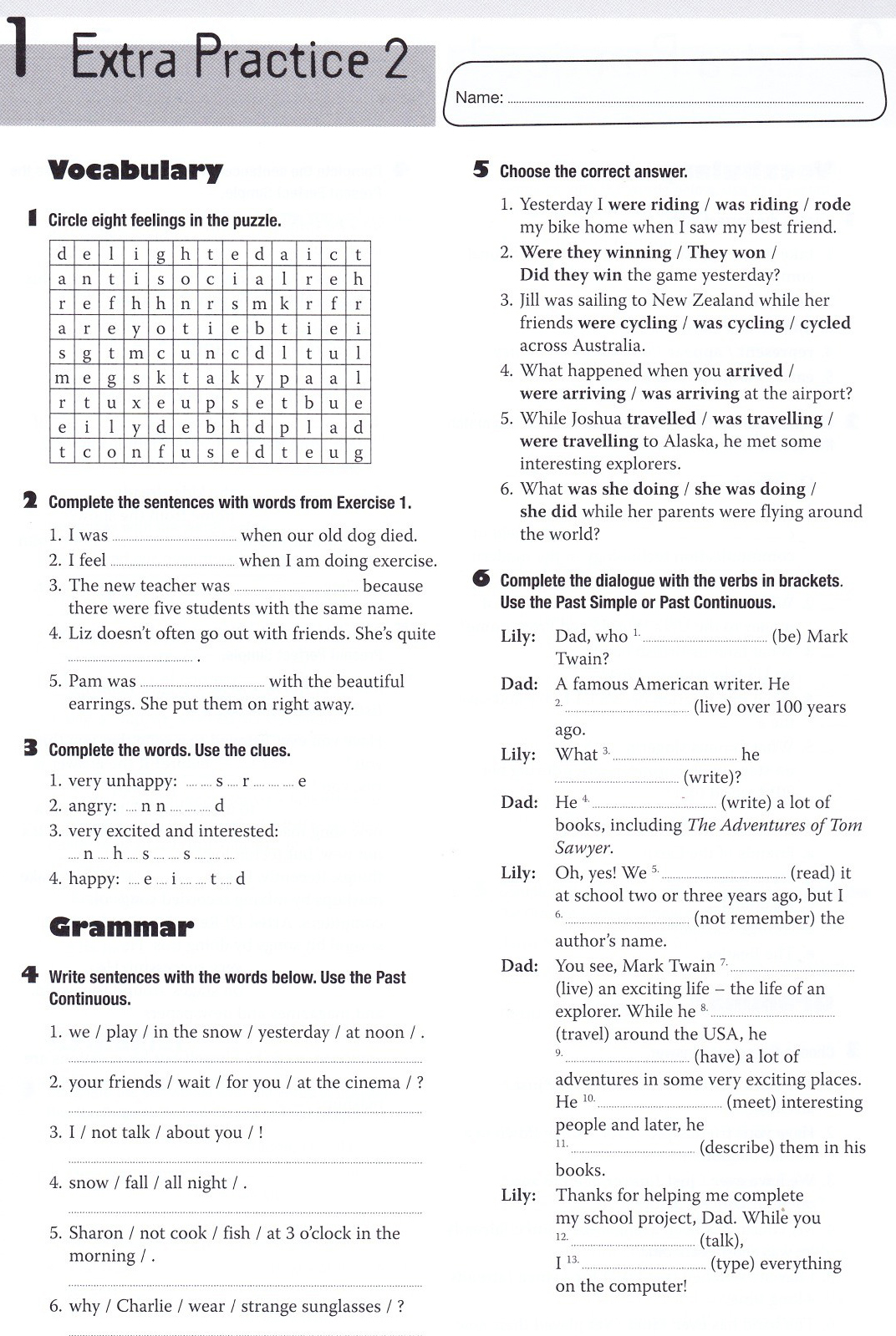 MY ENGLISH CLASS: Workbook (16/11/16)