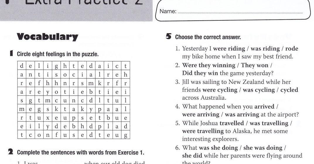 MY ENGLISH CLASS: Workbook (16/11/16)