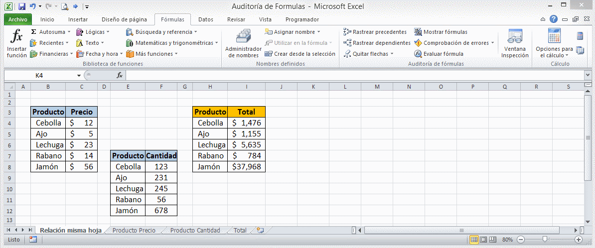Capacitate Excel: Auditoría de Fórmulas en Excel - Como ver las ...