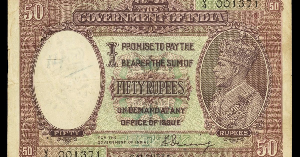 British India 50 Rupee Note 1930 King George V|World Banknotes & Coins ...