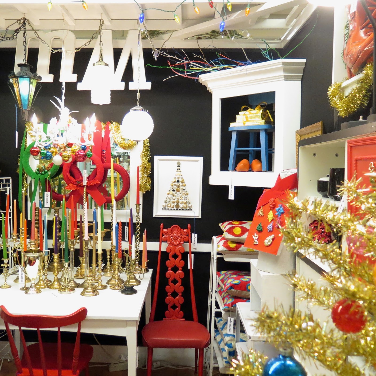 everyday plaid: mill market at camas antiques...colorblock christmas...