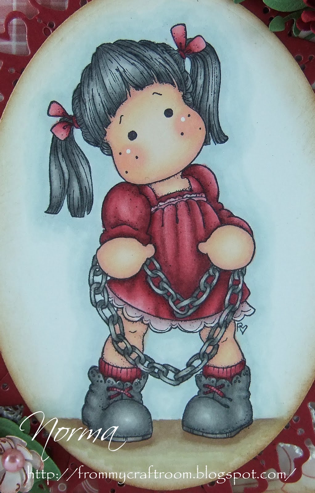 From My Craft Room: You rattle my chain - a Valentine card