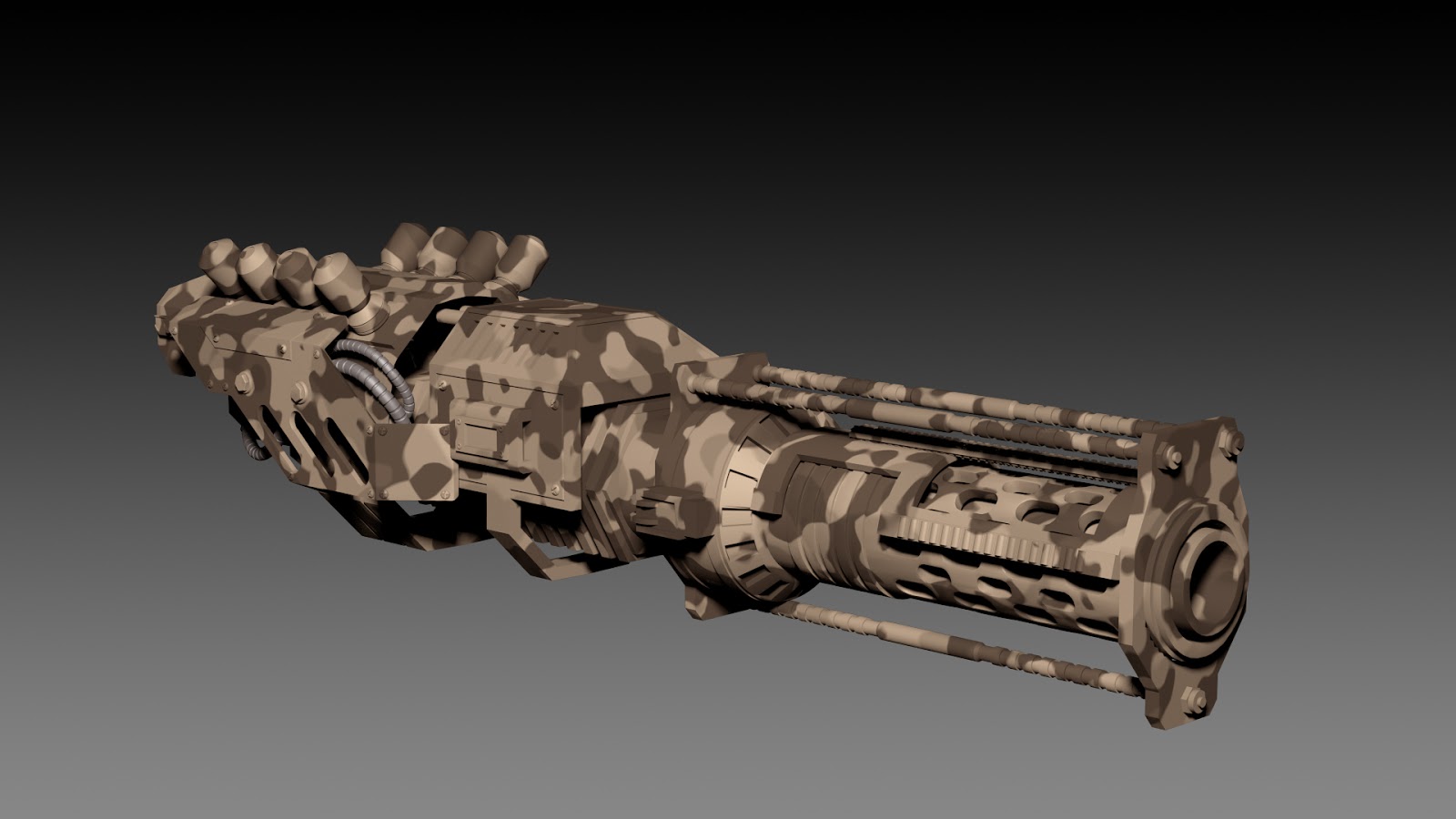 Scott Padbury 3d: Sci Fi Gun in Camo