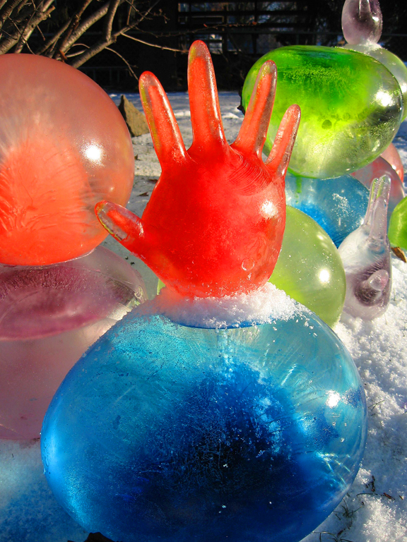 Art Making in the North: Ice Orb Garden