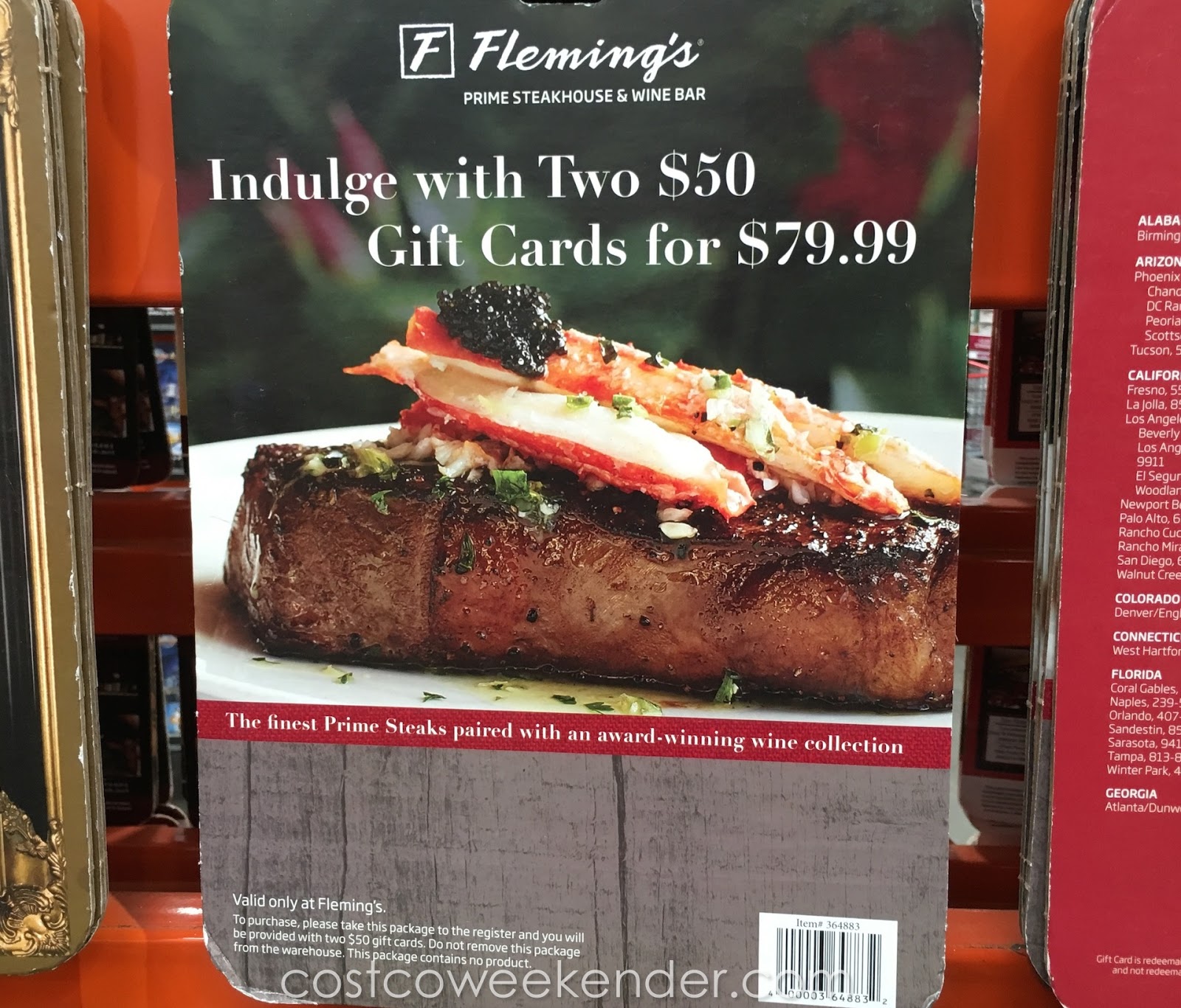 Fleming s Steakhouse Wine Bar Two 50 Gift Cards For 79 Costco Fleming s Steakhouse Wine Bar Two 50 Gift Cards For 79 Costco