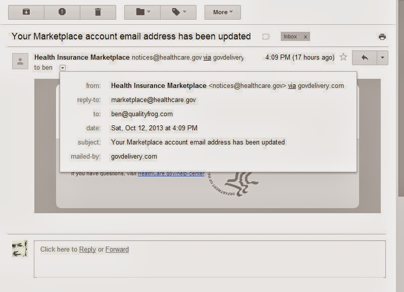 Your Healthcare.gov email address has been updated: Is There A Problem ...