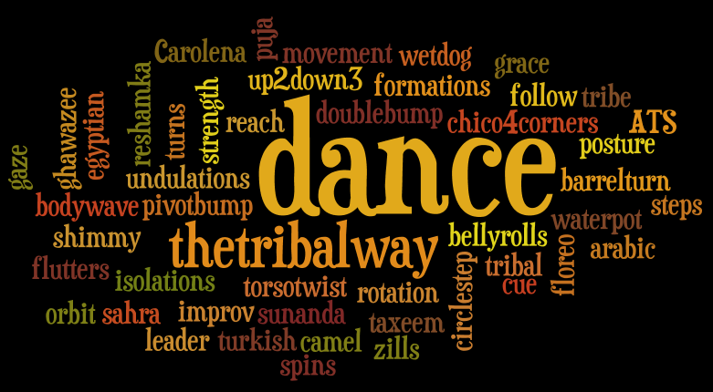 The Tribal Way: Dance Room Word Art