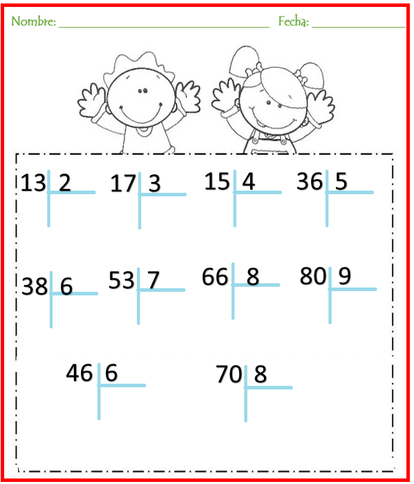 Fichas de Primaria: Divisiones
