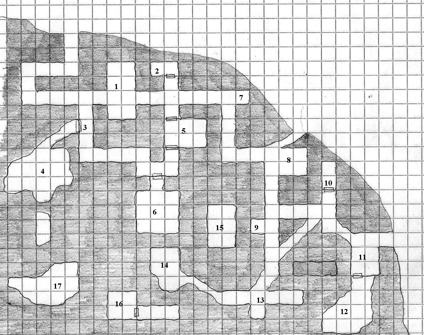 Gothridge Manor Dungeon Map Rough Draft