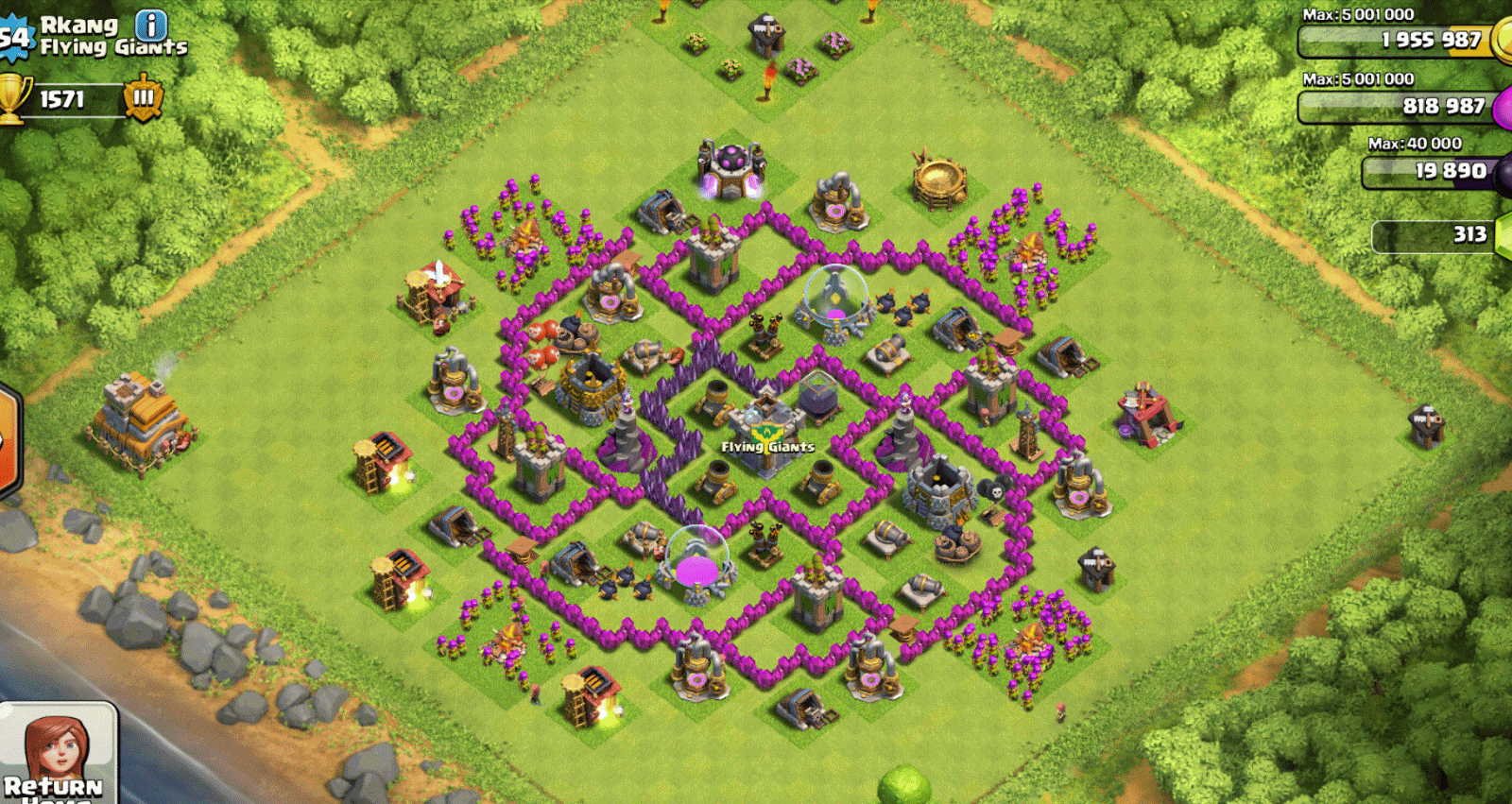 Flying Giants: TH7 Farming Base - Seth