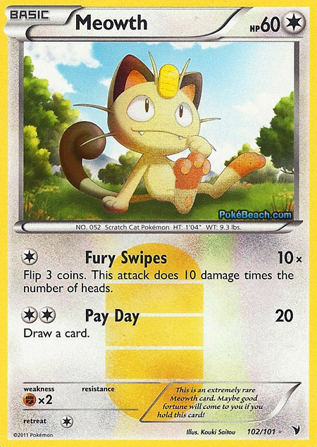 Meowth -- Noble Victories Pokemon Card Review | PrimetimePokemon's Blog