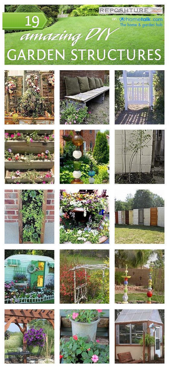 Reposhture Studio: 19 Incredible DIY Garden Structures