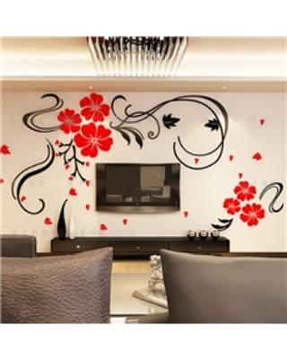 .: UNAWEZA KUBANDIKA MAUA YA STIKA ZA UKUTANI KAMA MBADALA WA WALLPAPER