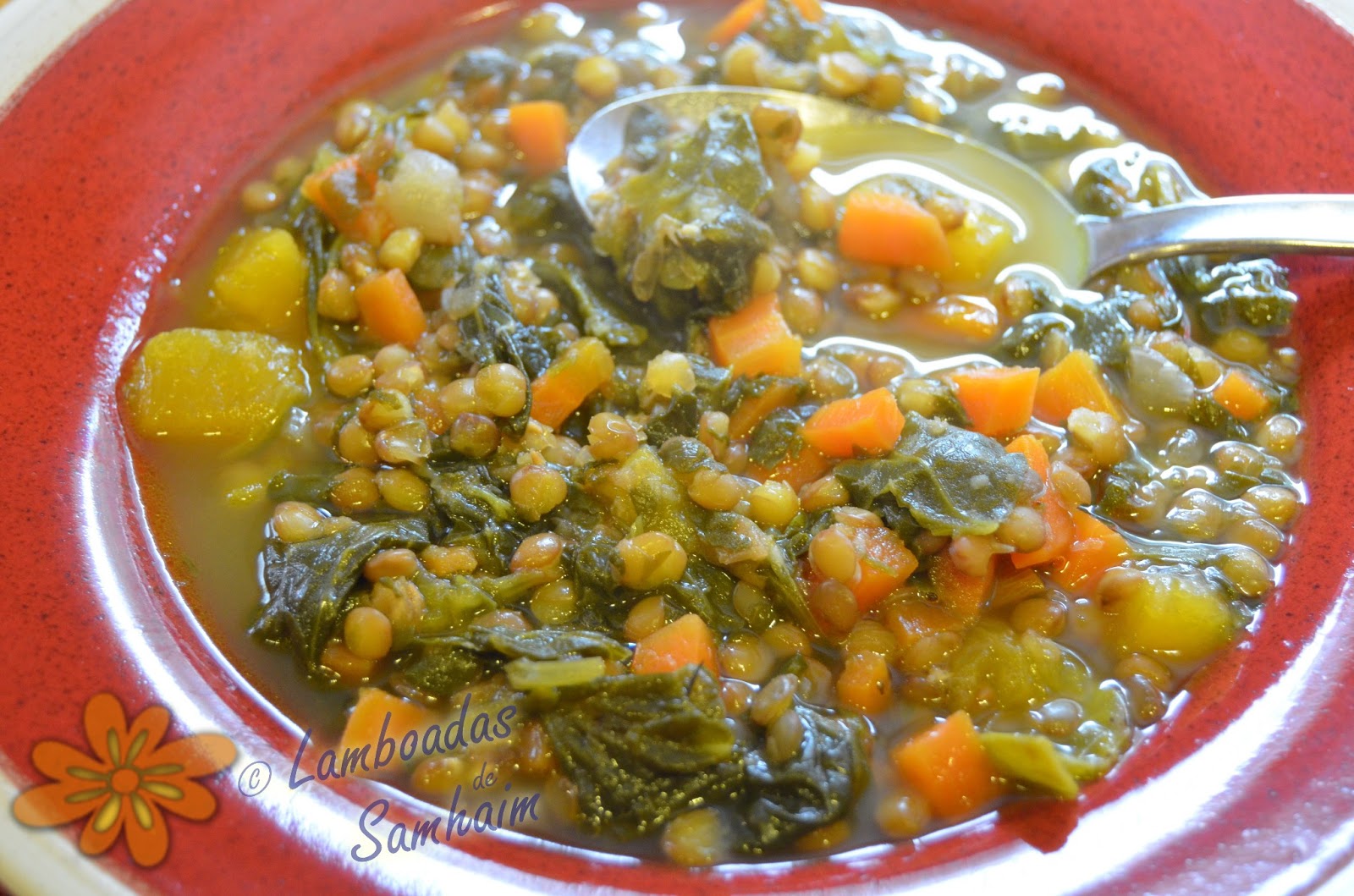 Lamboadas de Samhaim: Potaje de espinacas y lentejas