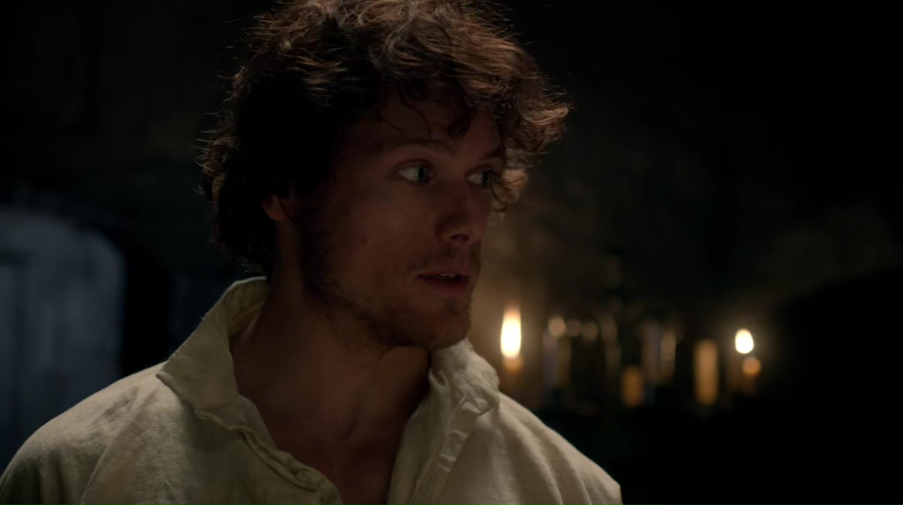 ausCAPS: Sam Heughan shirtless in Outlander 1-04 "The Gathering"