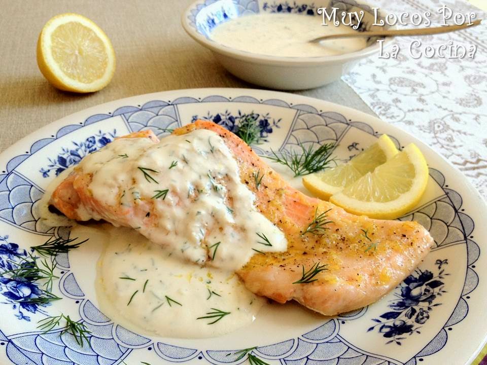 Muy Locos Por La Cocina: Salmón al Horno con Limón y Salsa Cremosa de ...