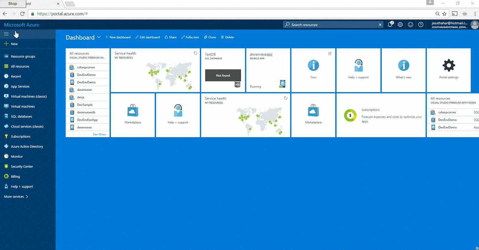 Create Azure Mobile Apps Service Msdevbuild