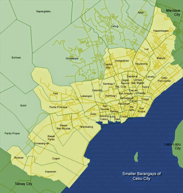 Cebu Map Barangays