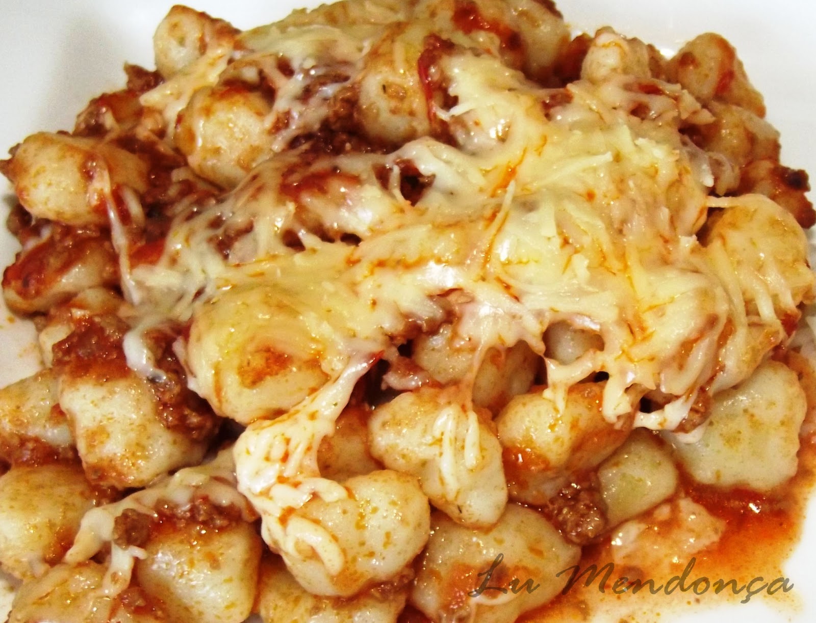 Receitas apetitosas da Lu: Nhoque a bolonhesa