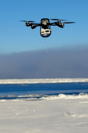Flying Miniature Quad-Rotor Unmanned Aerial Systems over the Arctic Ocean