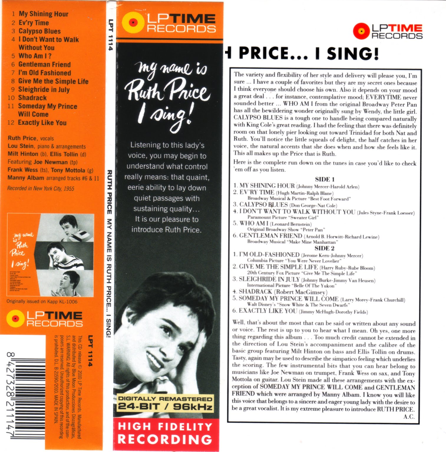 'round to midnight ...: RUTH PRICE - My Name Is Ruth Price I Sing ...