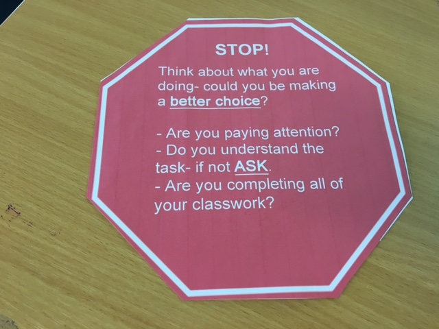 Stop signs for low level disruption