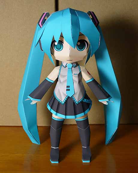 Chibi Hatsune Miku Papercraft | Paperized Crafts