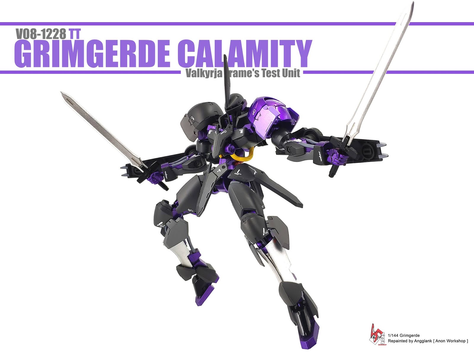 Custom Build: HG 1/144 "GRIMGERDE CALAMITY" Valkyrja Frame's Test Unit