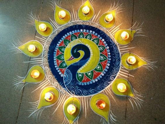 Diwali Rangoli | Chukkala Muggulu | Diwali Muggulu | Rangoli Designs ...