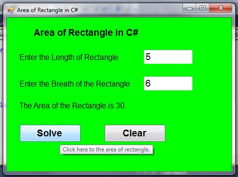 Free Programming Source Codes and Computer Programming Tutorials: Area ...