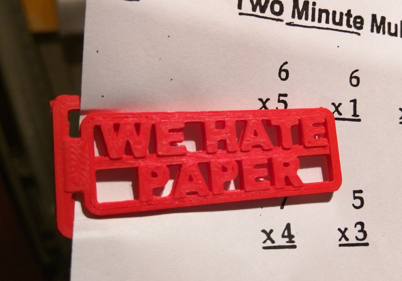 Maker Club: "We Hate Paper" Paperclips are ironic