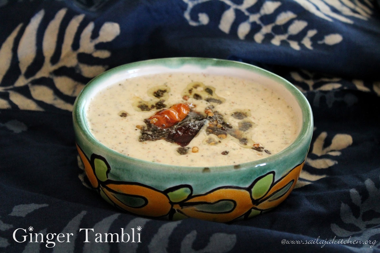 Sailaja Kitchen...A site for all food lovers!: Ginger Tambli Recipe ...