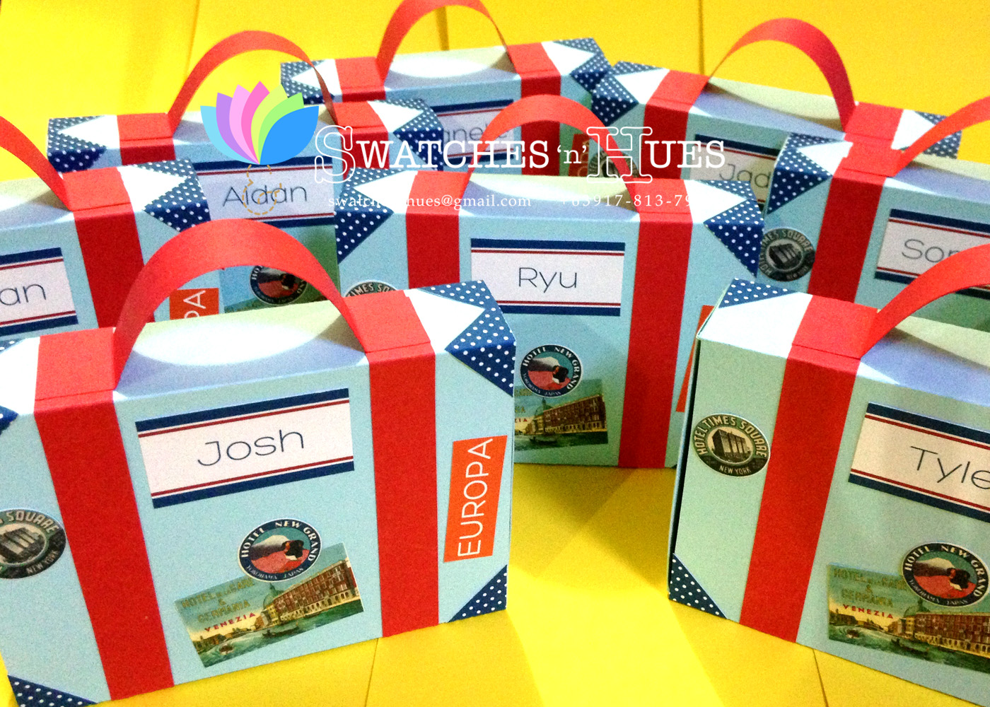 Swatches & Hues : Handmade with TLC: Vintage airplane theme suitcase ...