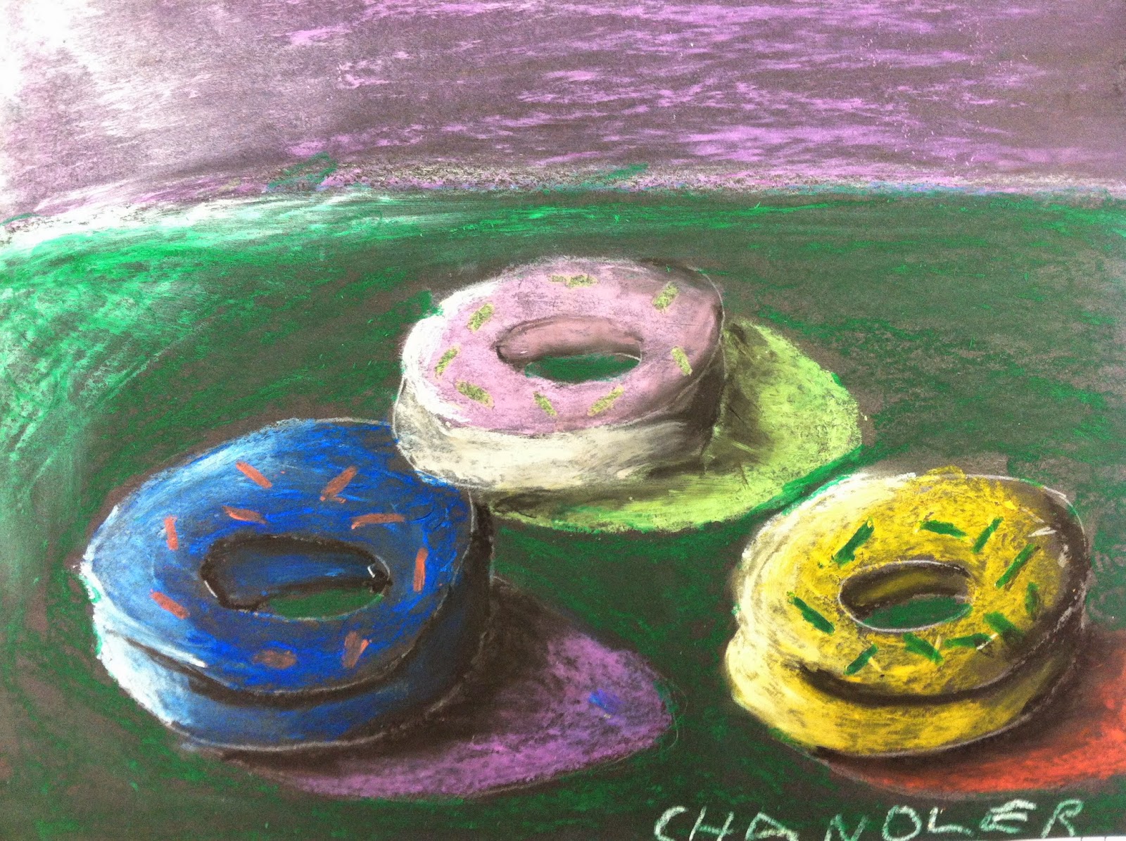 Mrs. Wille's Art Room: Oil pastel desserts inspired by Wayne Thiebaud