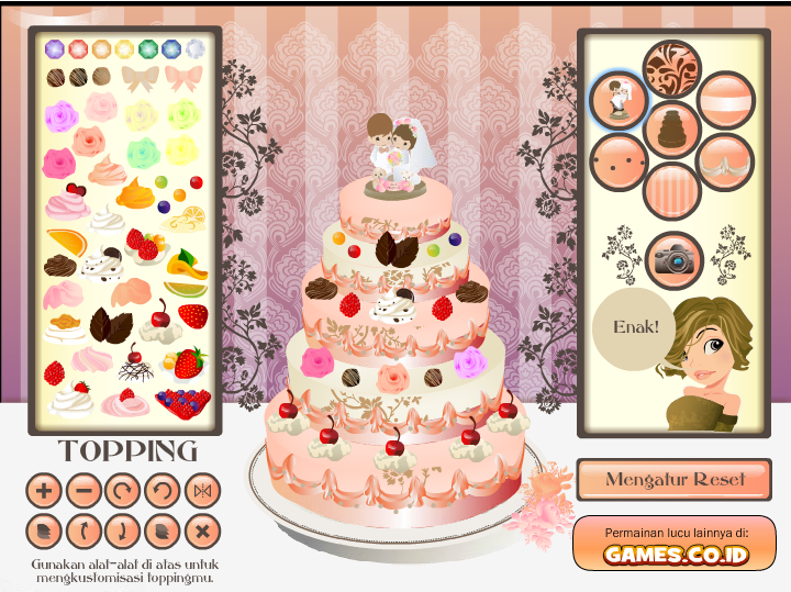 Games Memasak: Permainan memasak: dekorasi kue pengantin wonder