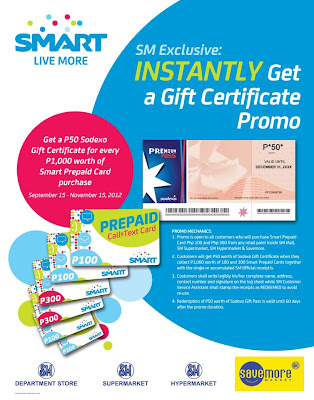Smart subscribers get instant Sodexo gift certificate when they load up ...