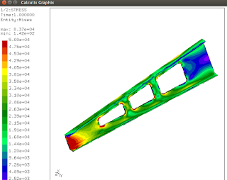 CalculiX - Free Finite Element Software: CalculiX CGX as Postprocessor