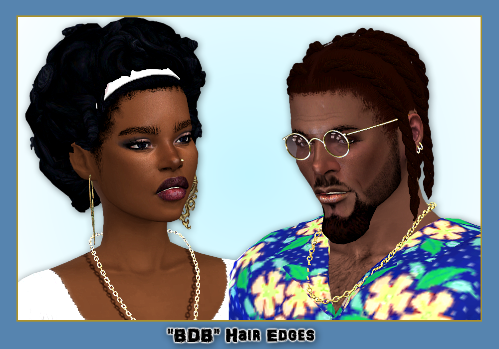 The Black Simmer: B-D-B Hair Edges by Blewis50
