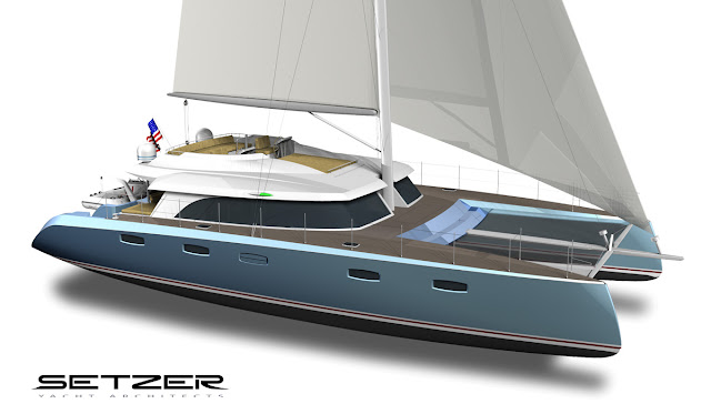 Yacht design concepts at Front Street Shipyard.: Setzer Sail-Cat