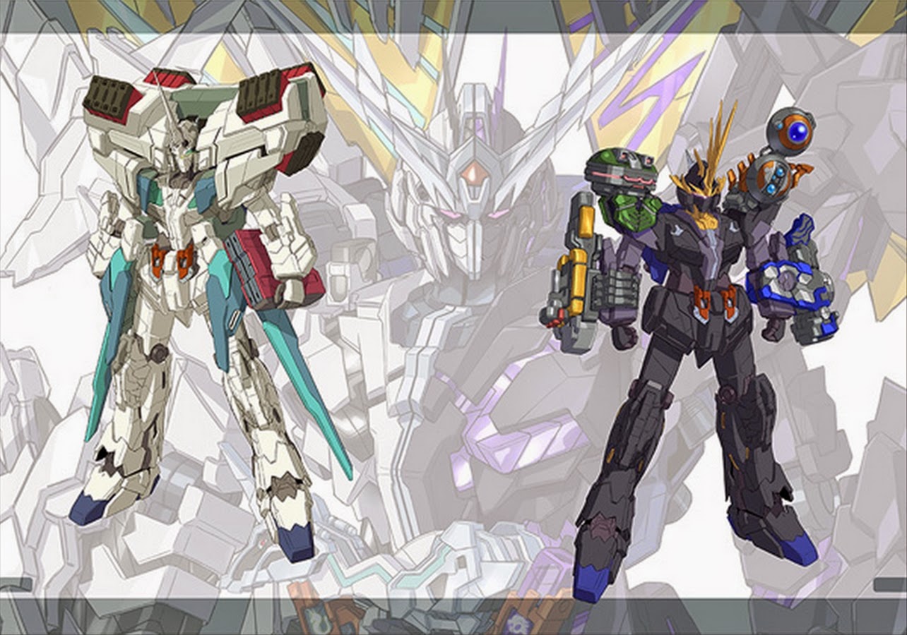 Gundam x Kamen Rider W Crossover Fanarts
