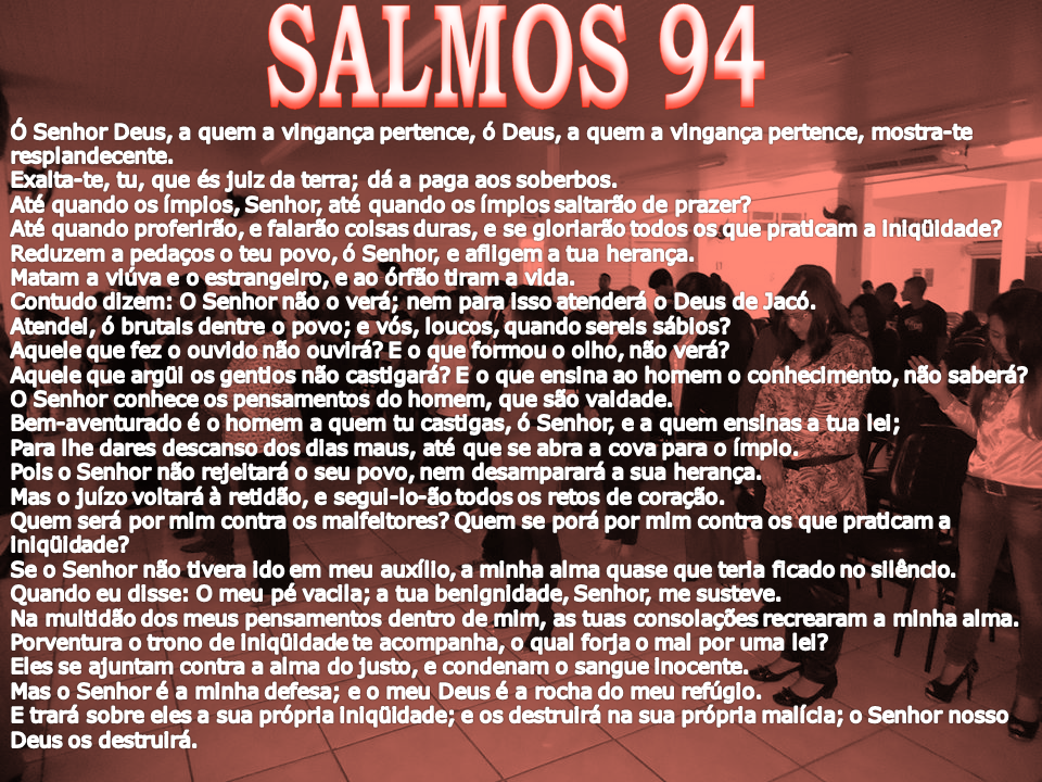 BOM E ABENÇOADO DIA - Devocionais, Mensagens, Oração e Frases: Salmos 94