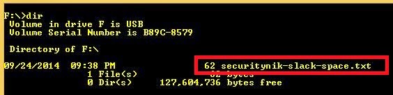 Learning by practicing: Hiding Data in Slack space: USB Drive