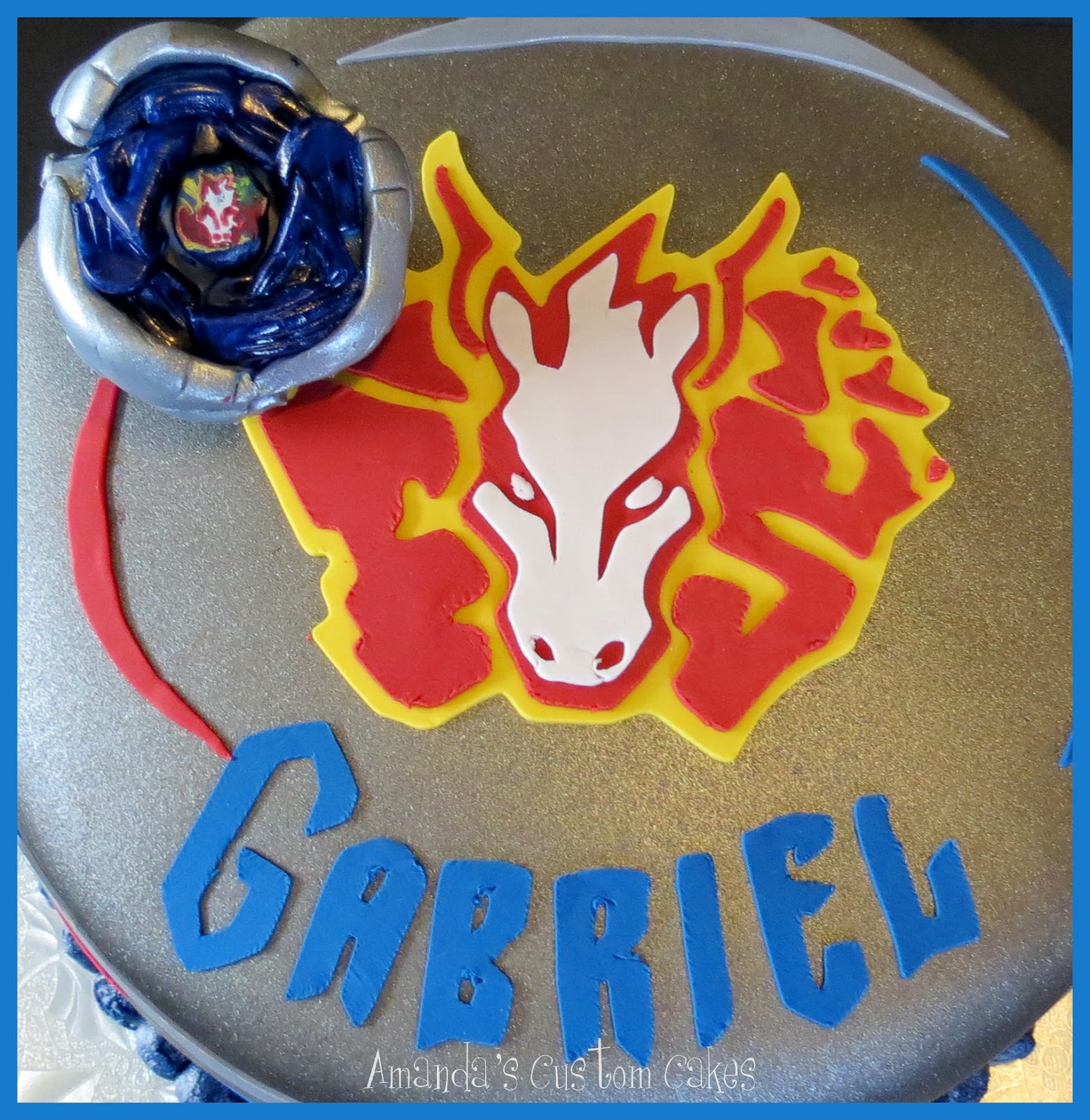 Amanda's Custom Cakes: Beyblade Cake